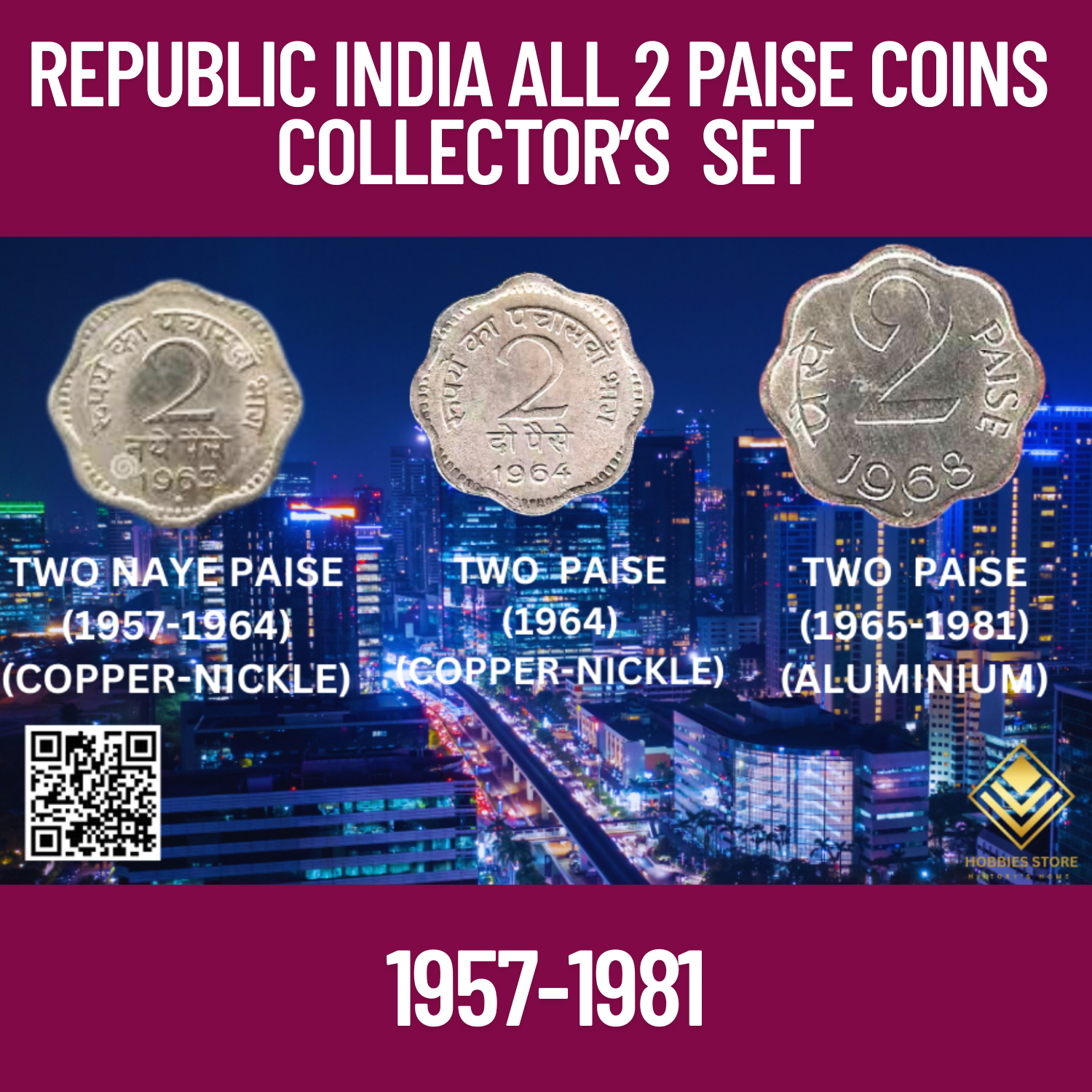 Republic India 2 Paise Coins Collector's Set – Hobbies Store